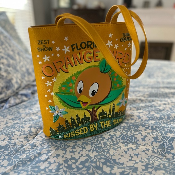 Loungefly | Bags | Loungefly Orange Bird Tote Bag Yellow And Green ...